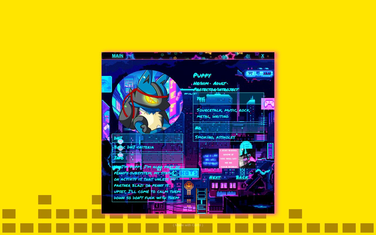 system carrd omg pt 2